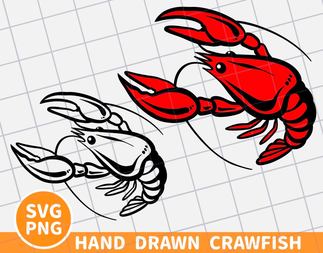 Crawfish Svg Png, Crawfish Digital Clipart, Crayfish Svg Png, Cartoon ...