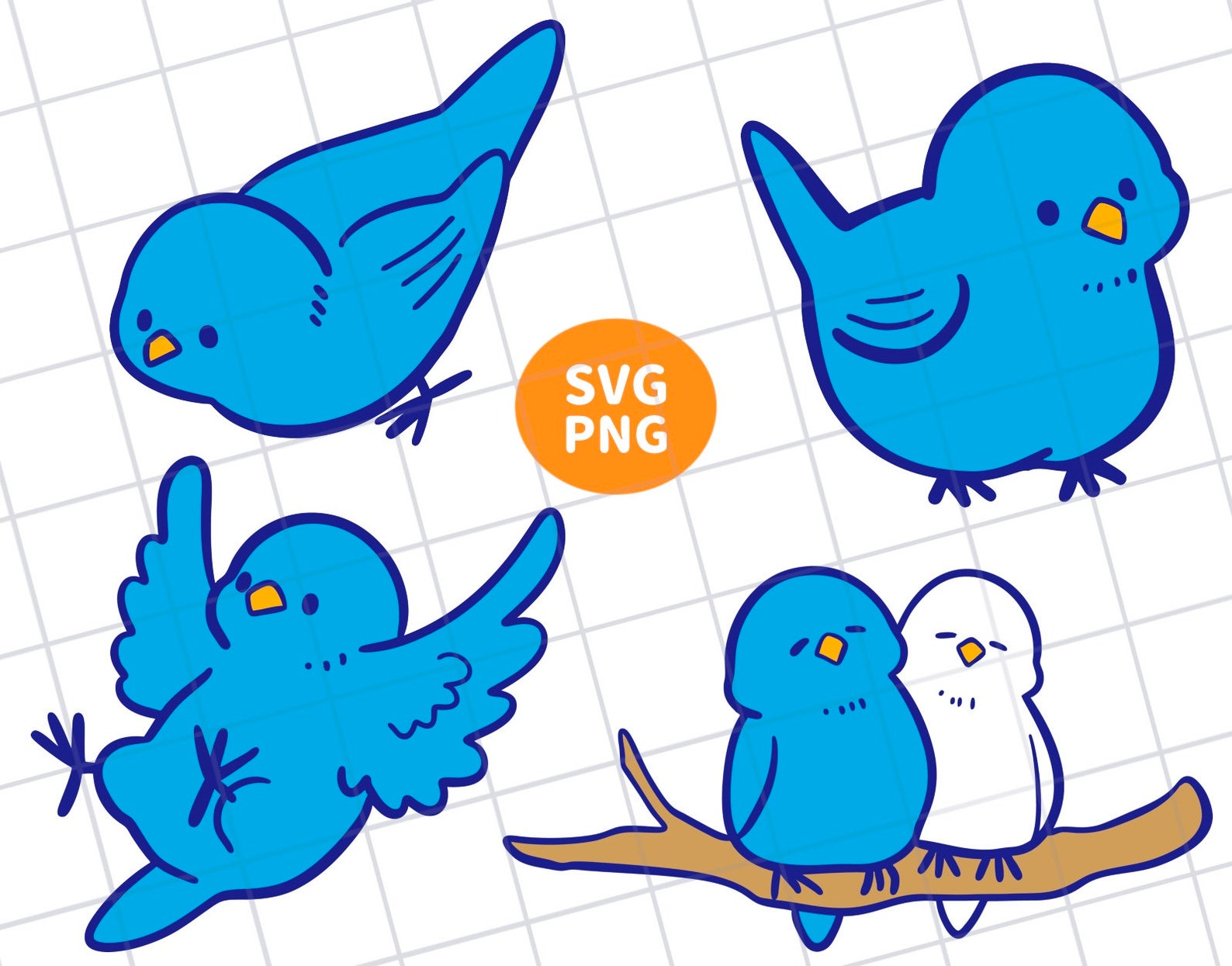 Blue Bird Digital Clipart,bluebird Svg,blue Bird Png,cute Blue Bird ...