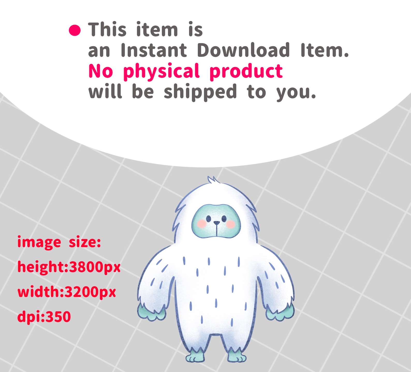 Cute Yeti Png,uma Illustration,yeti Drawing,kawaii Yeti,yeti Digital Download,baby Yeti,yeti ...