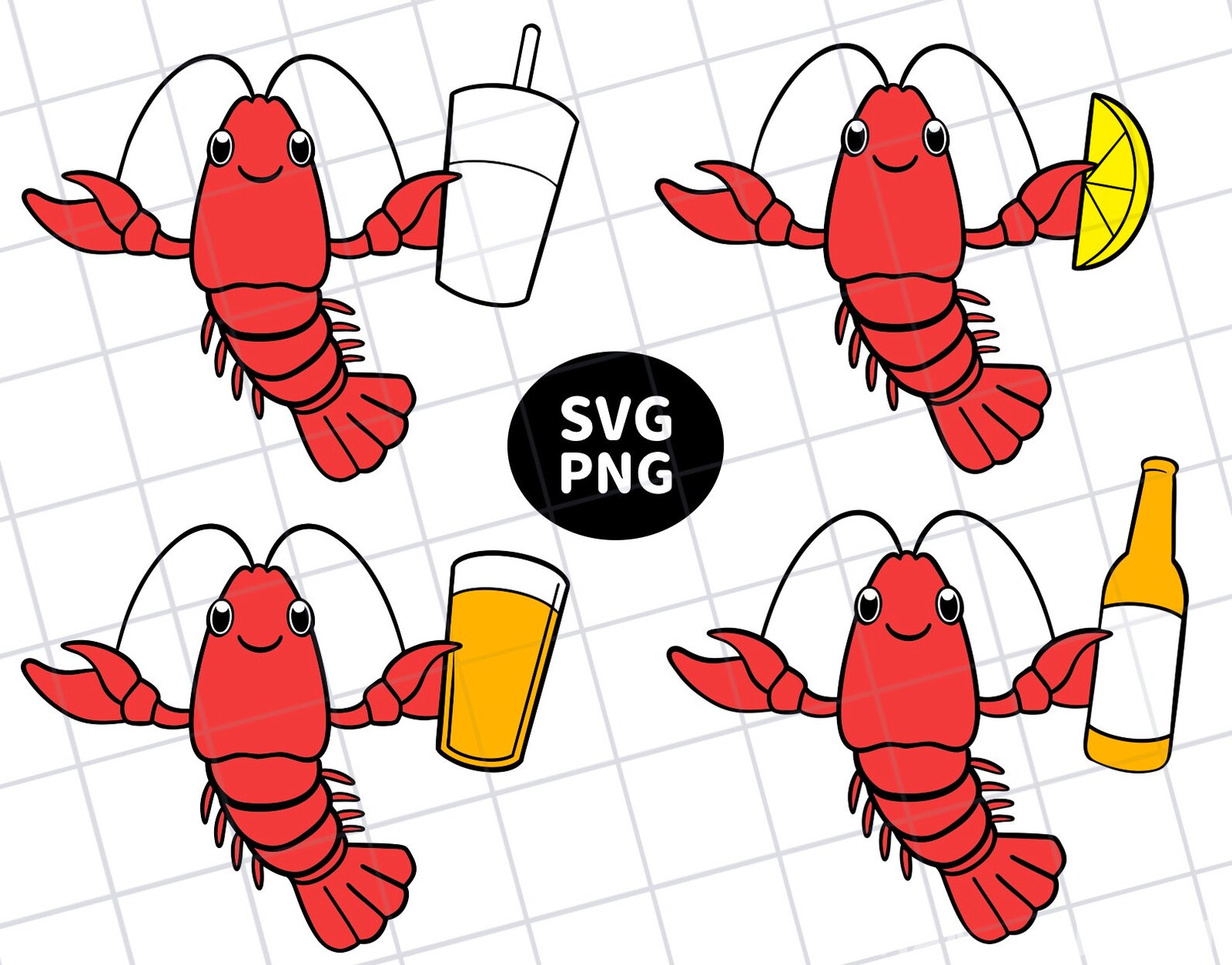 Crawfish Digital Clipart, Crawfish Svg, Crawfish Png, Crawfish ...