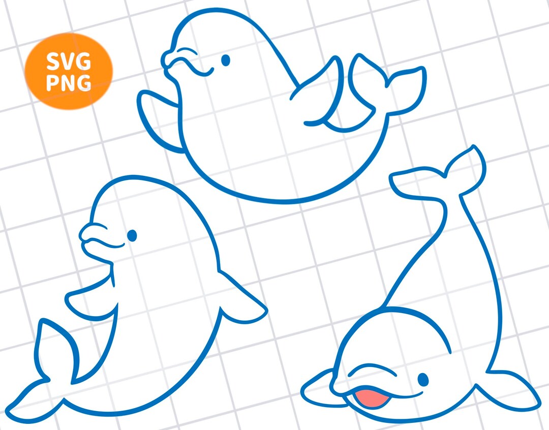 Beluga Whale Digital Clipart,beluga Whale Illustration,beluga Whale Svg ...