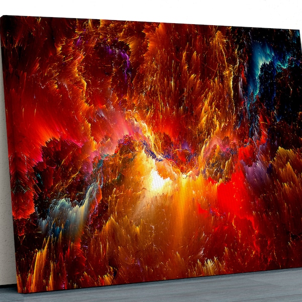 Abstract Art Red - Etsy