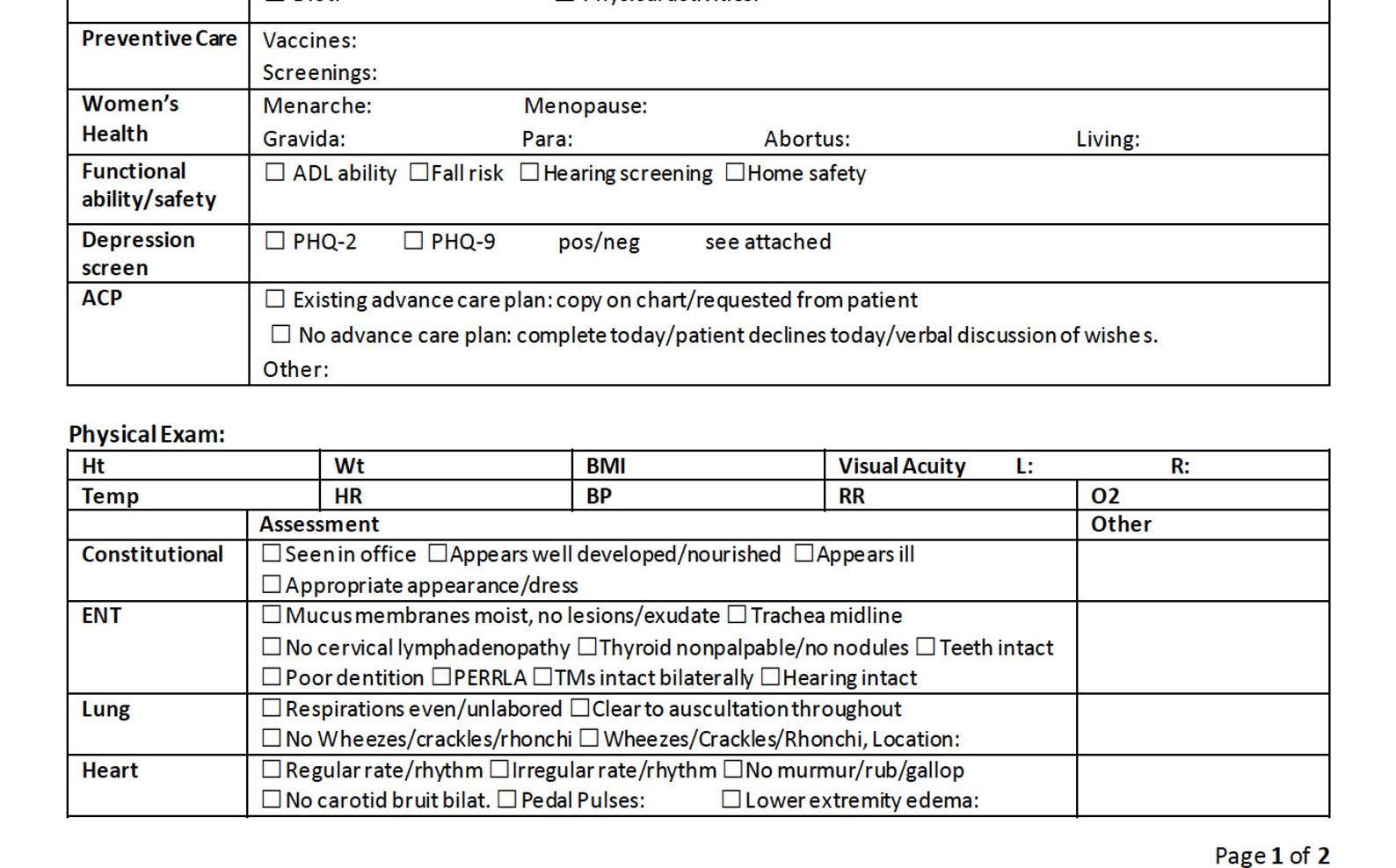 Medicare Wellness Visit, SOAP Note, Digital Download - Etsy
