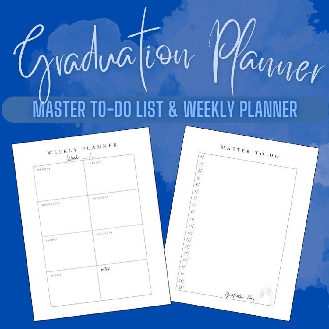 Weekly Planner, Master To-do List, Printable PDF Digital Download, Goal ...
