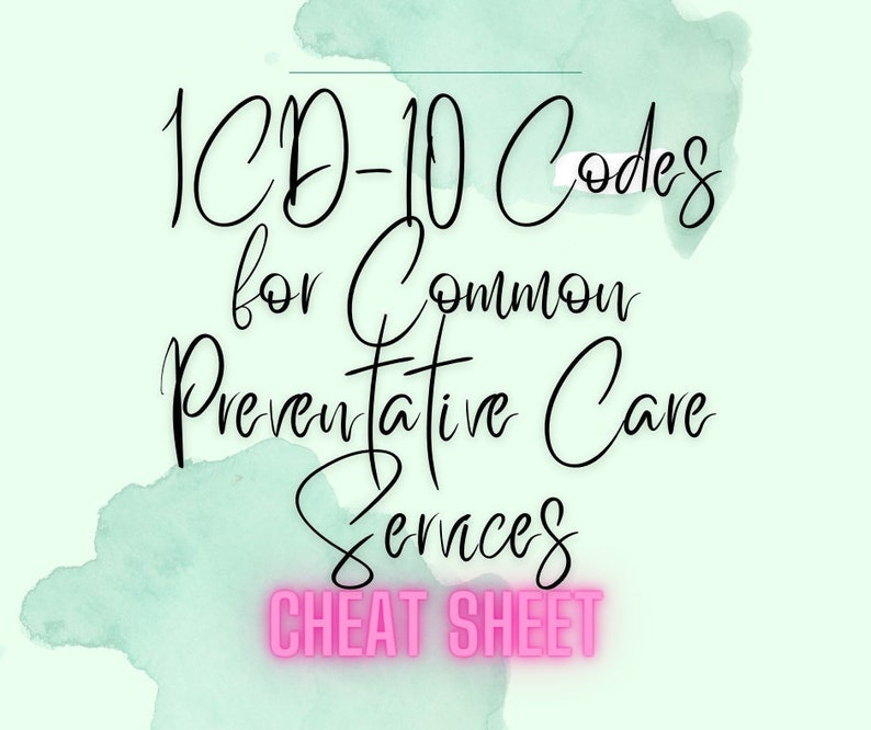 Clinical Cheat Sheet, Preventative Healthcare Services, PDF Digital ...