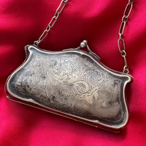 Antique Edwardian Silver Purse - Etsy