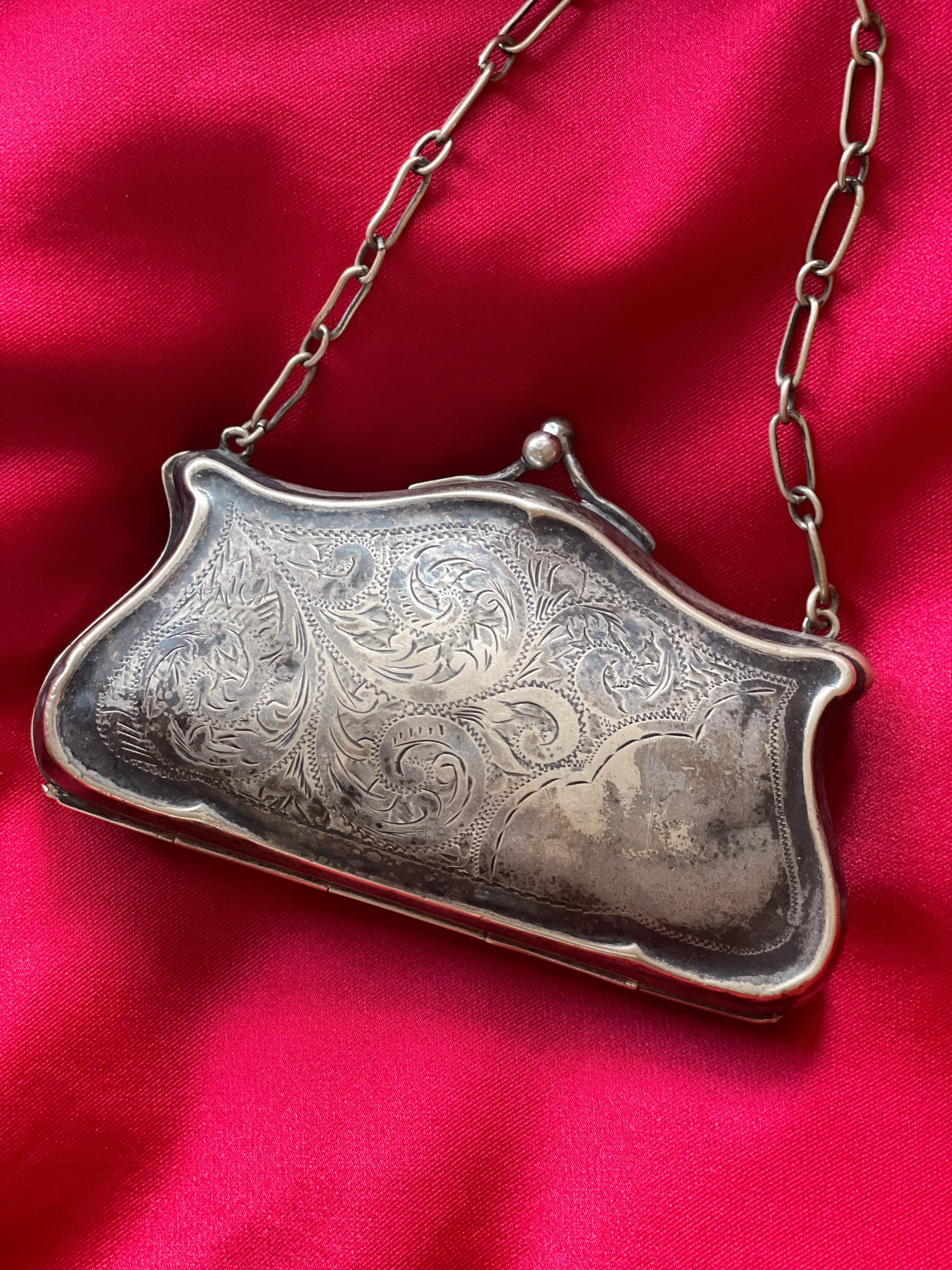 Antique Edwardian Silver Purse - Etsy