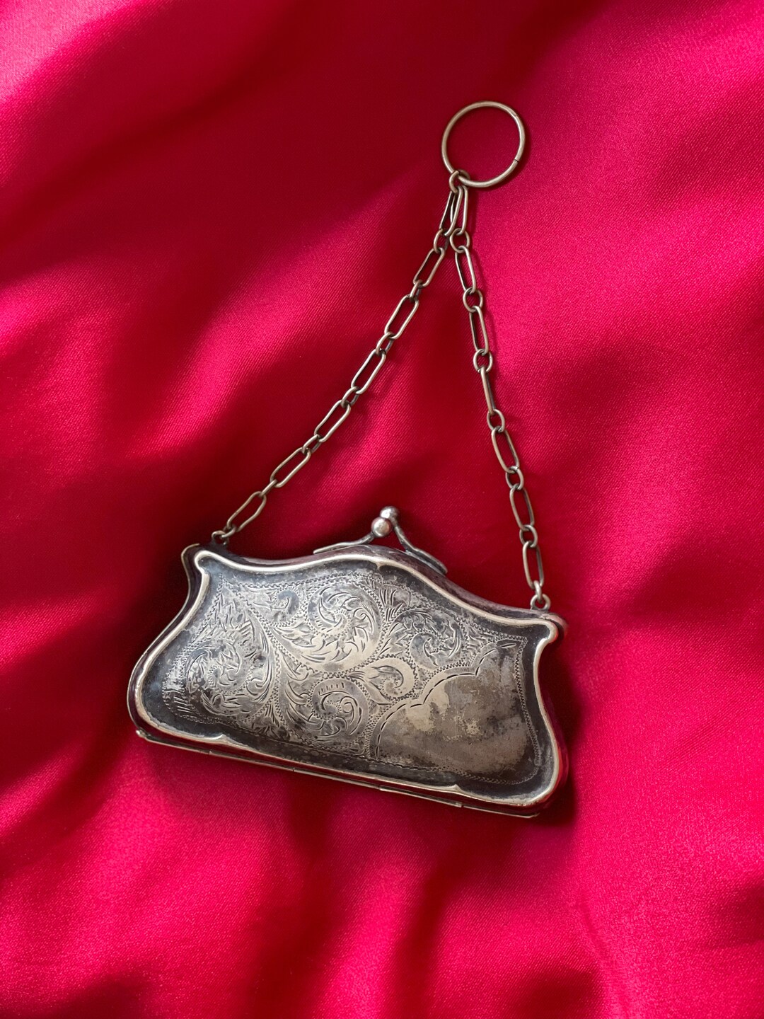Antique Edwardian Silver Purse - Etsy