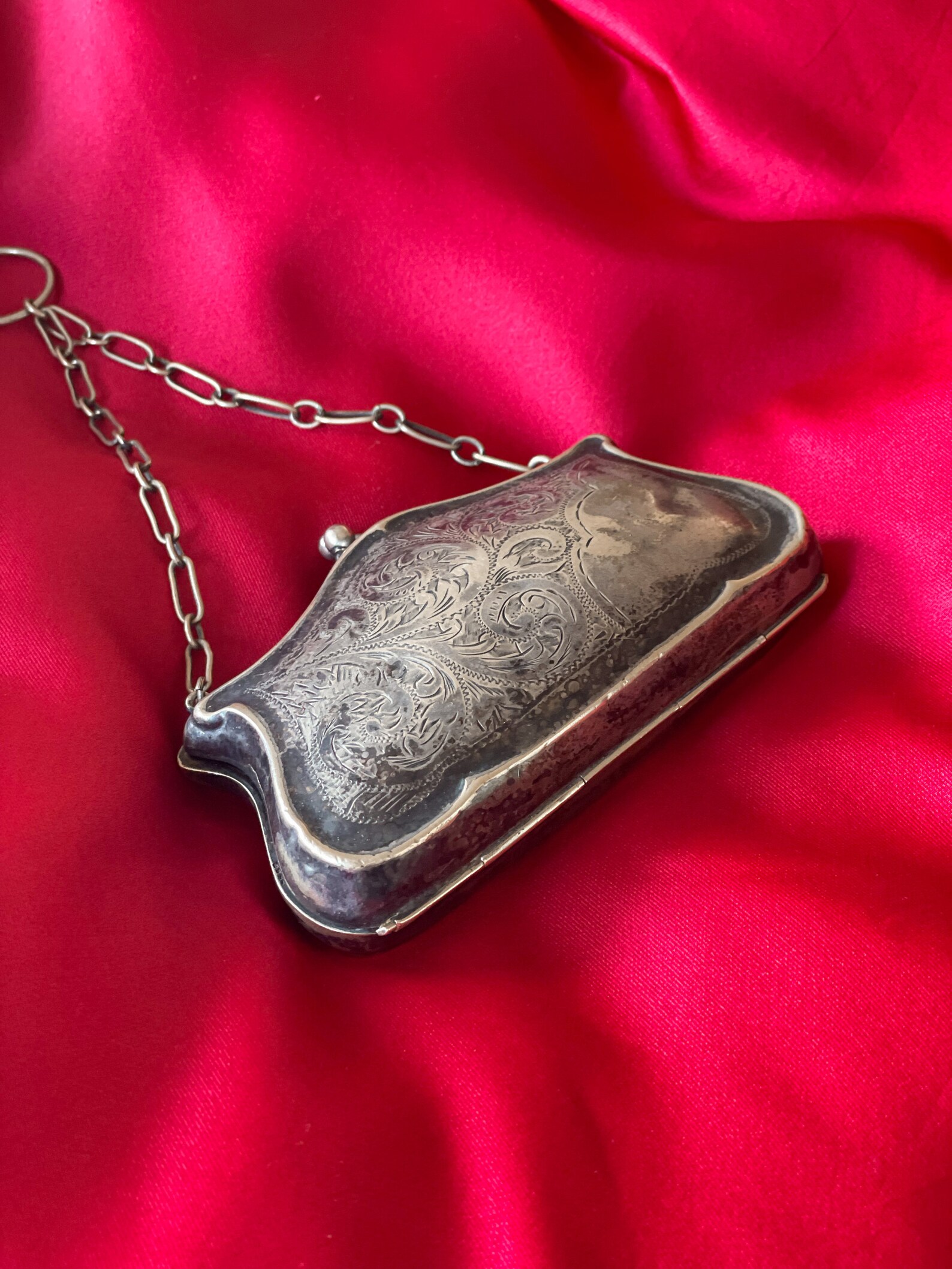 Antique Edwardian Silver Purse - Etsy