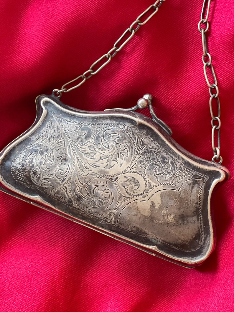 Antique Edwardian Silver Purse - Etsy