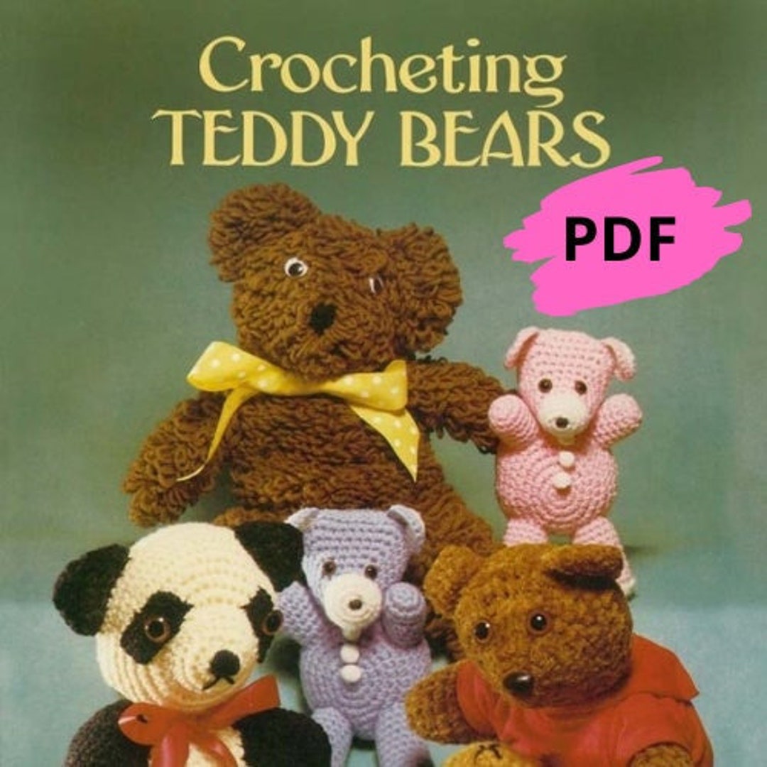 Vintage Teddy Bears Crochet Patterns, Pattern Book Instant Download PDF ...