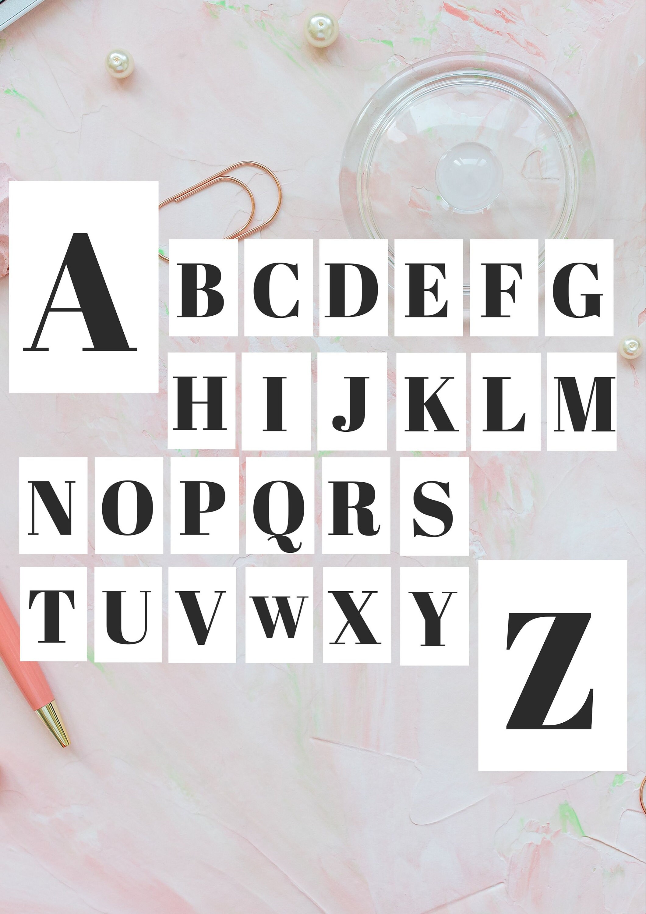 Printable Letter, Letter Sign, Printable Wall Art, Letters Poster ...