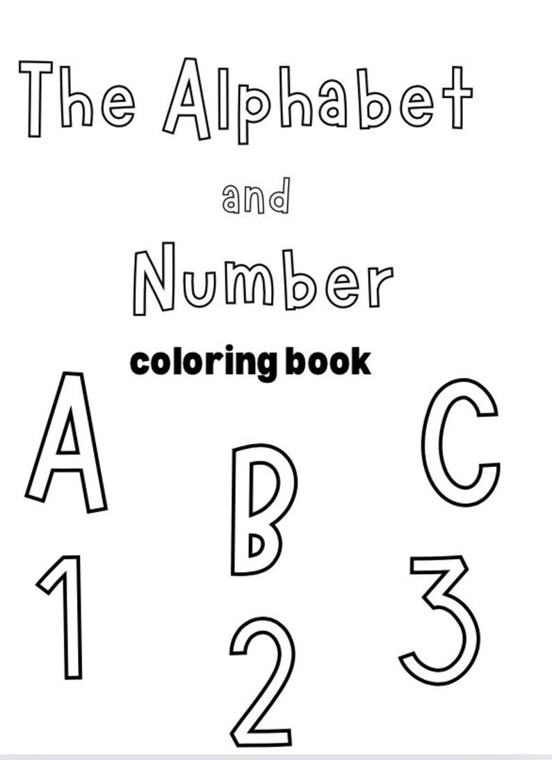 Preschool Pre-k Kindergarten Alphabet and Number Coloring and Writing ...