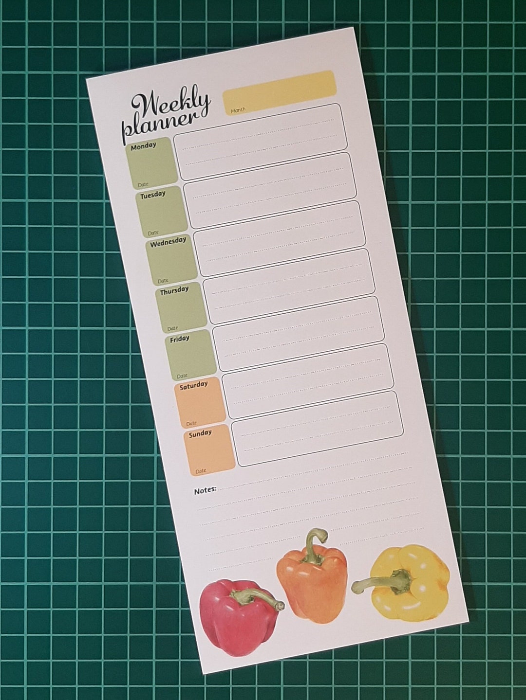 Weekly Planner "sweet Peppers" - Etsy