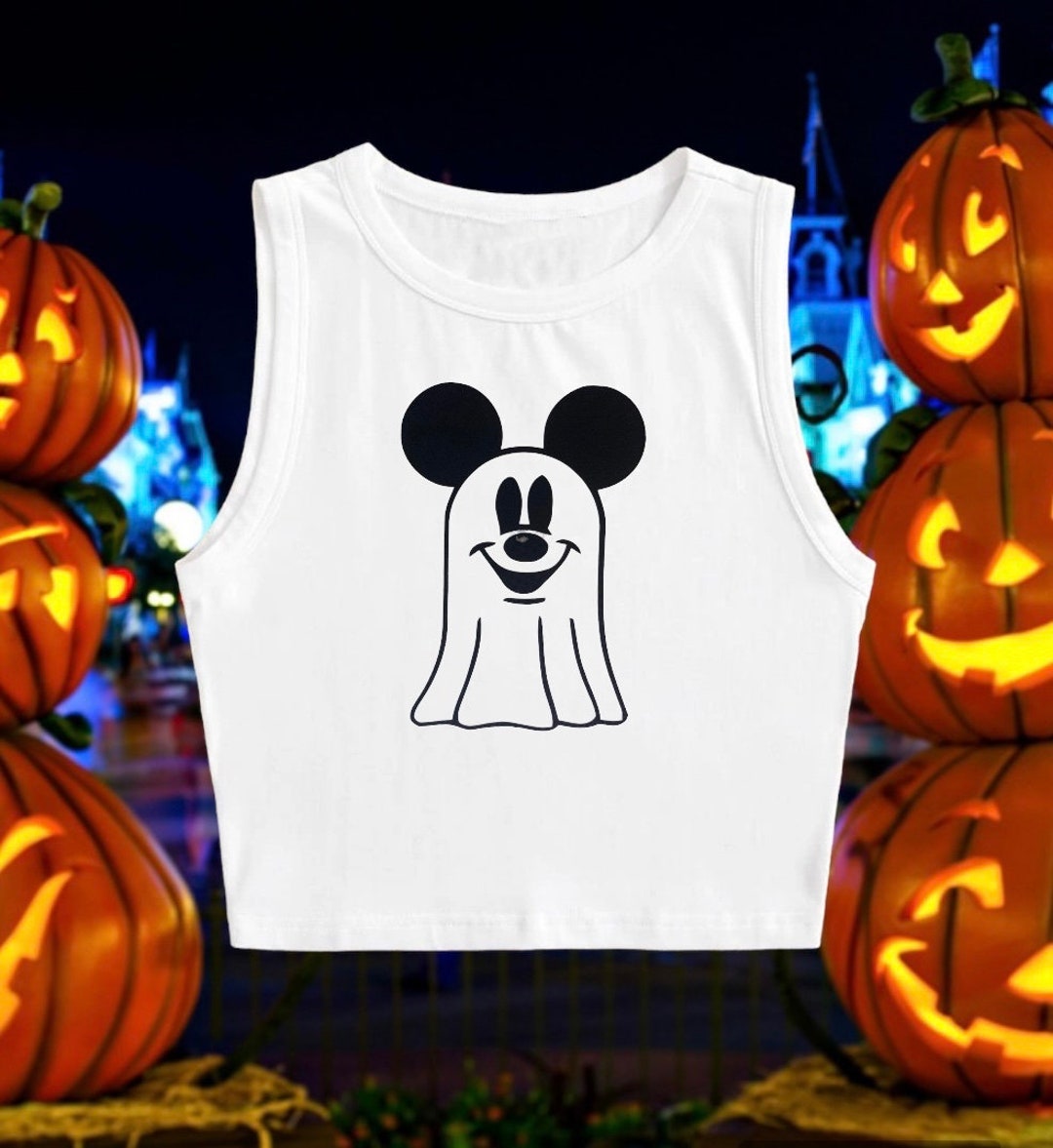Not so Scary Ghostly Mickey Crop Top | Disney Inspired Crop Top ...