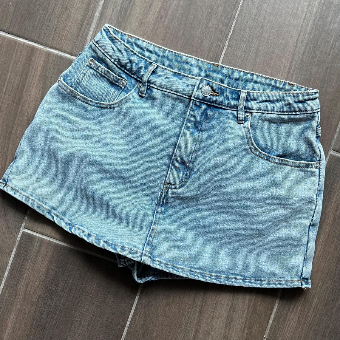 Denim Mini Concert Skort by Blueb - Etsy