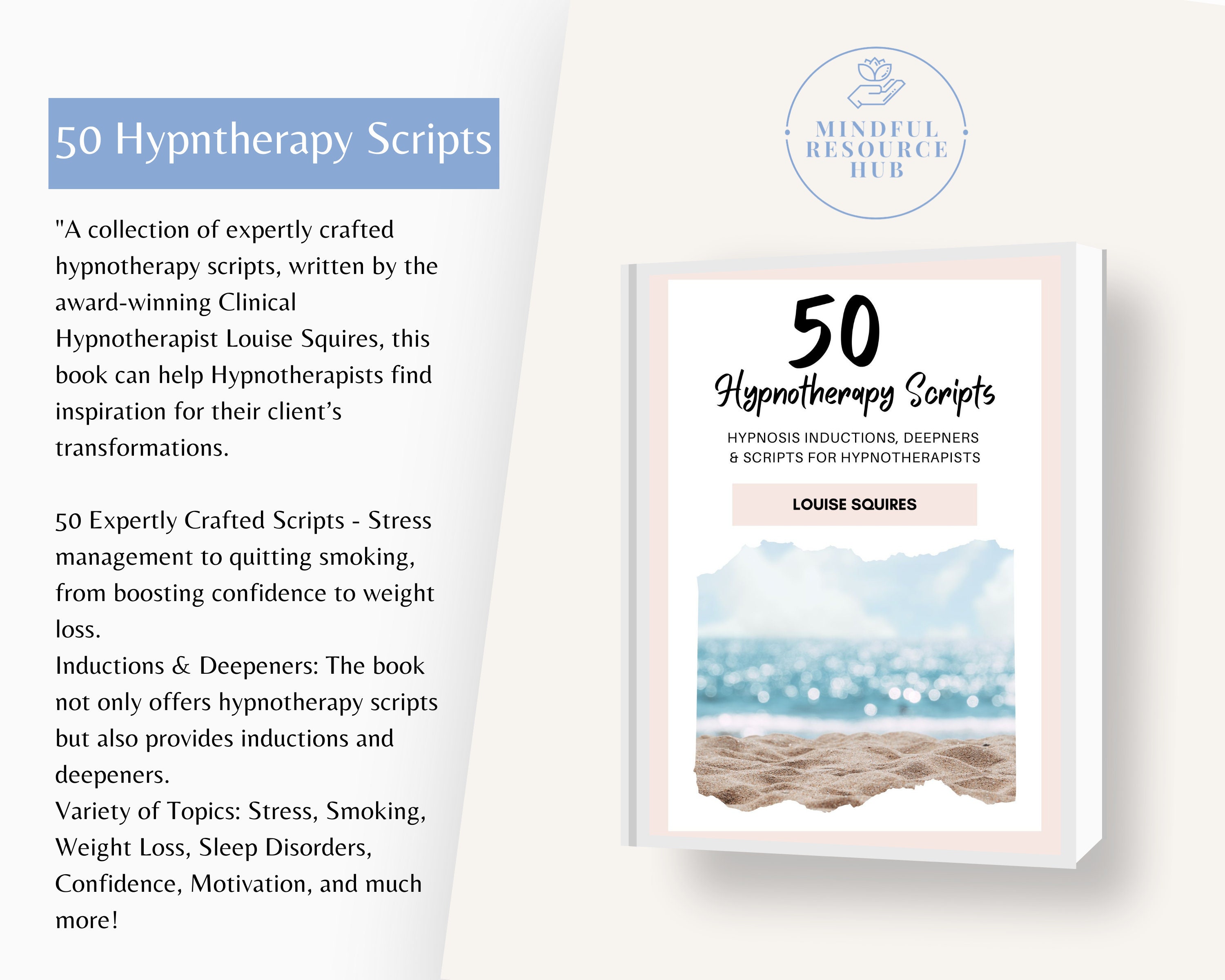 50 Hypnotherapy Scripts for Hypnotherapists Inductions Stop Smoking Weight Loss Anxiety Stress ...