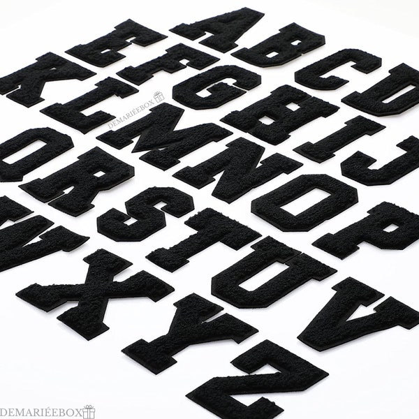 Black Patch Letters - Etsy