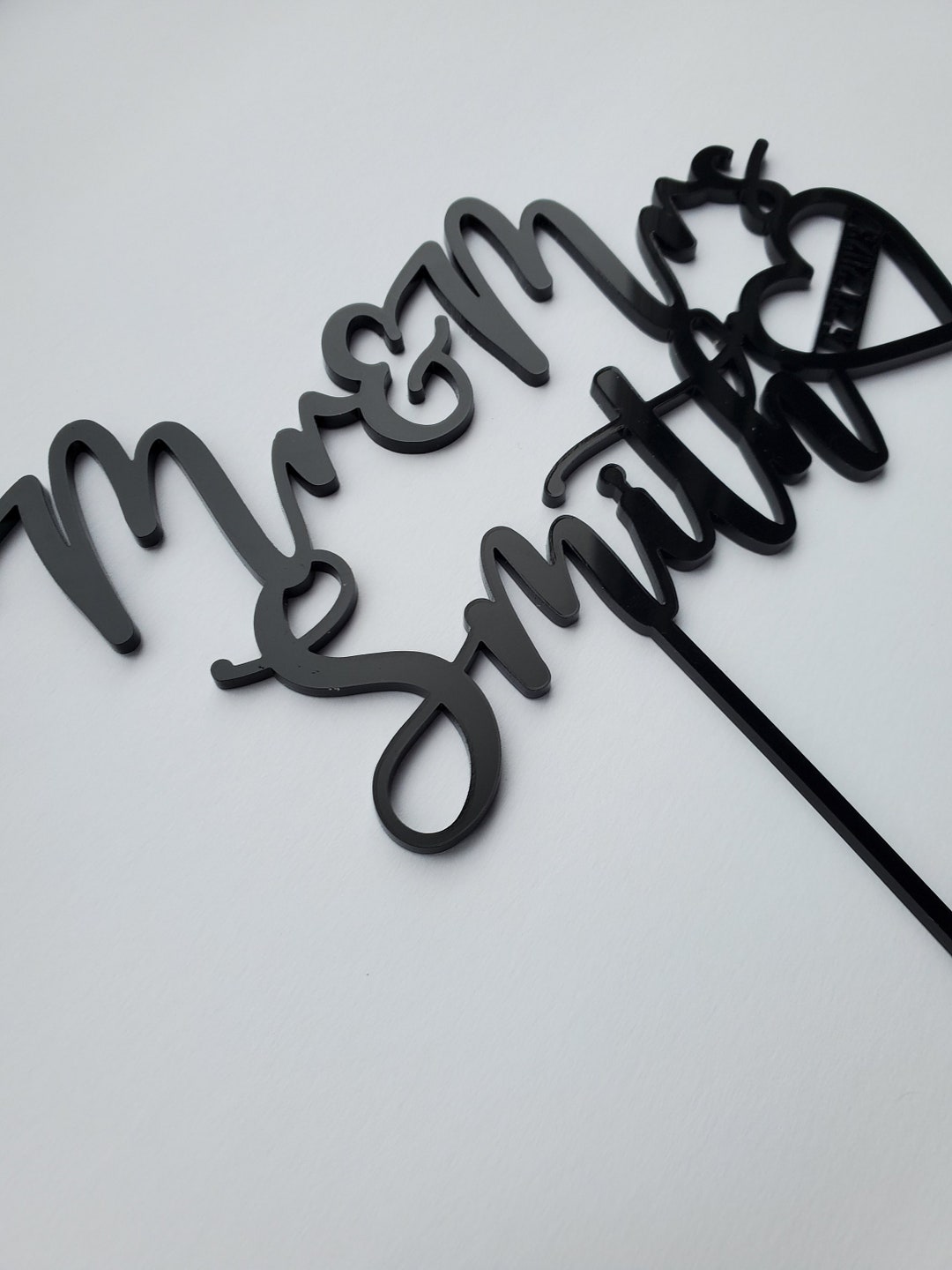 Wedding Cake Topper With Wedding Date - Etsy