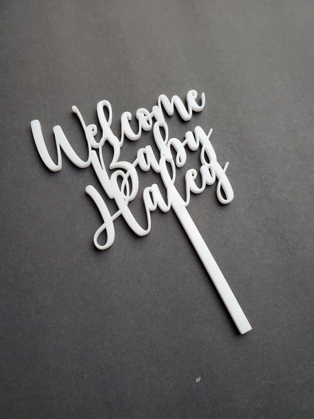 Welcome Baby Acrylic Cake Topper. Custom Welcome Baby Cake Topper for ...