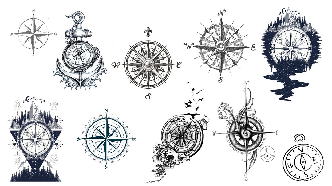 10 Pieces Compass Png - Etsy