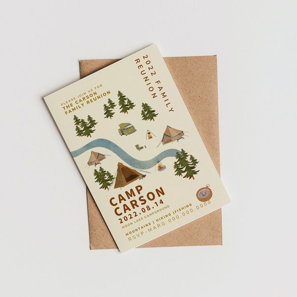 Camping Invitation - Etsy
