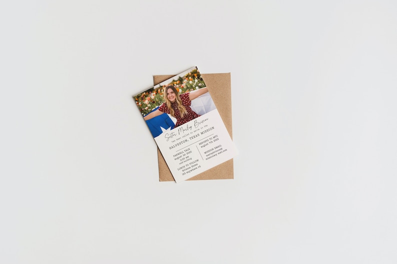 Missionary Announcement LDS Mission Farewell Invitation Editable ...