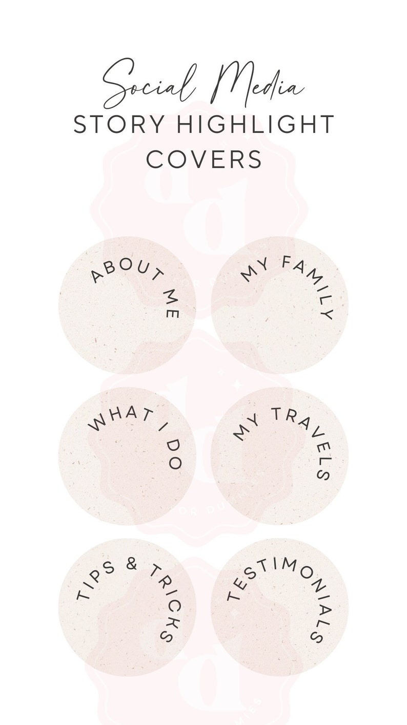 Editable Minimalist Instagram Highlight Story Cover Templates | Neutral ...