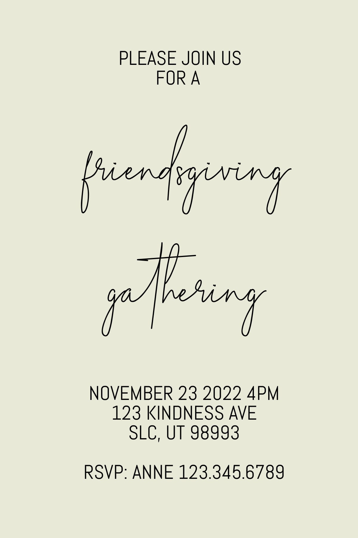 Please Join Us for a Friendsgiving - Etsy