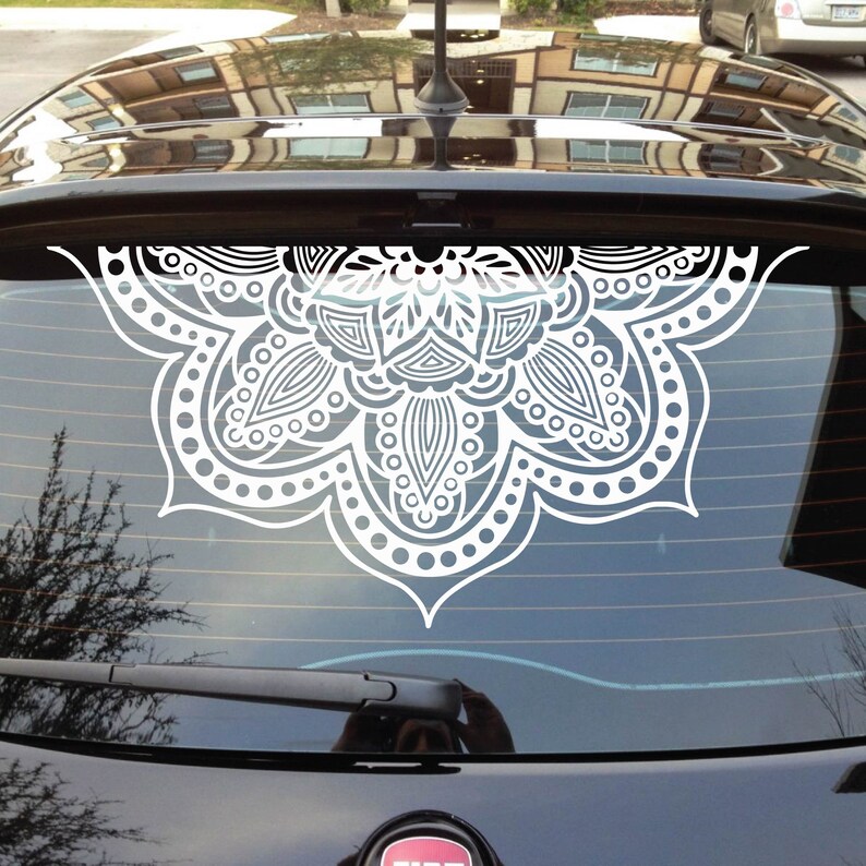 Mandala Geometric Vehicle Back Window Decal Mystical Nature Waterproof ...