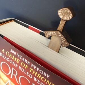 Gramr Bookmark, Sigurd's Sword Miniature, Balmung, Mothung, Wooden ...
