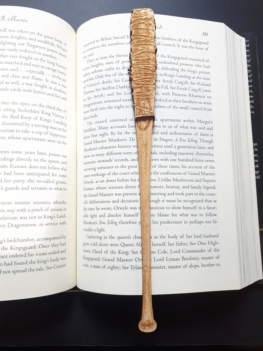 Walking Dead Lucille Baseball Bat Bookmark Engraved Wooden Gift Negan's ...