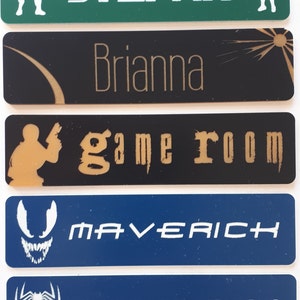 Gamer Kid's Room Name Plates Nameplates Door Plaques Themed Graphic and ...