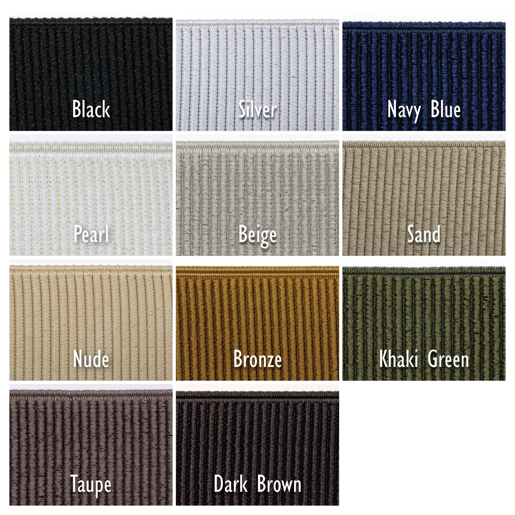 6.3 Inch (16 Cm) - Grosgrain Ultra Wide Heavy Duty Luxury Elastic Band ...