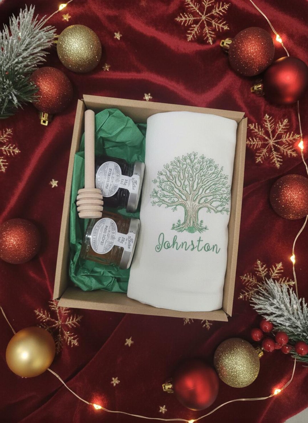 Personalized Tea Towel Gift Box • Custom Name Kitchen Towel Set ...