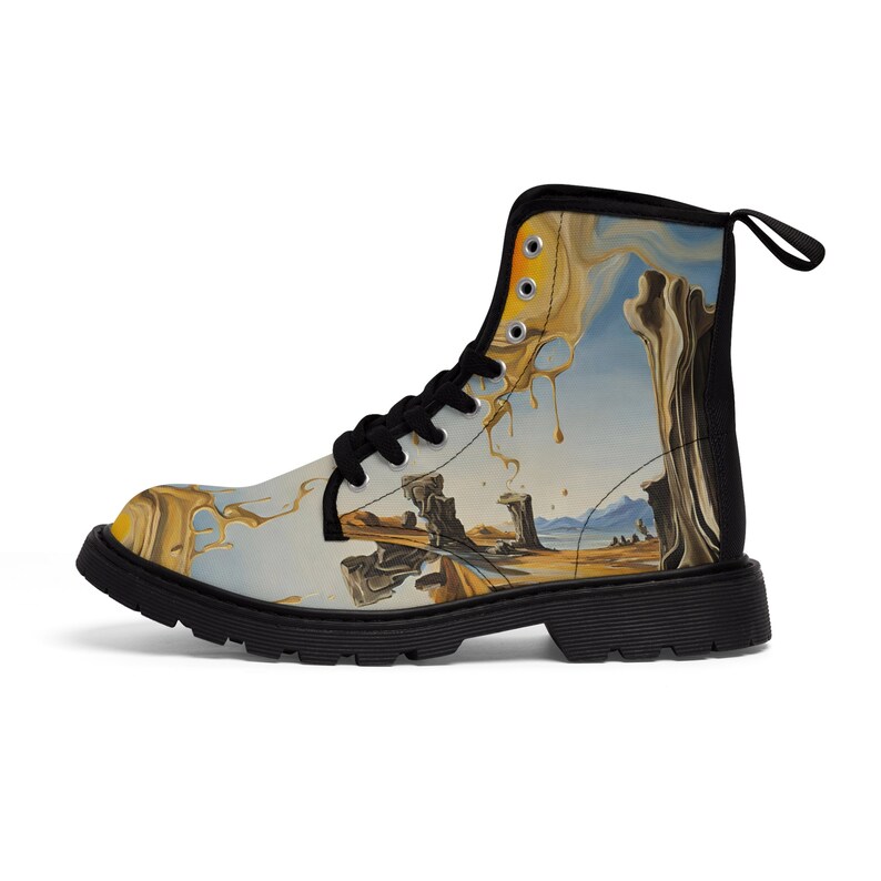 Salvador Dali Inspired Canvas Boots Dali Lover Boots Art Lover Gift ...