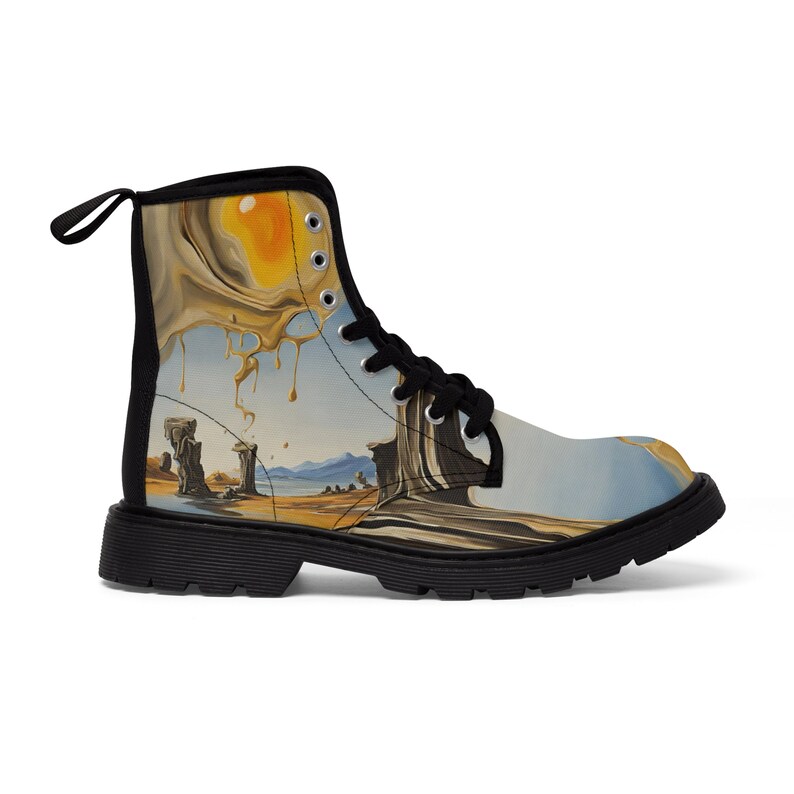 Salvador Dali Inspired Canvas Boots Dali Lover Boots Art Lover Gift ...