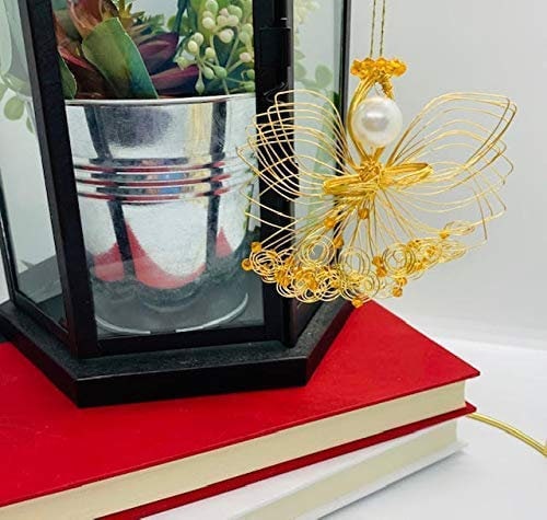 Birthstone Angel Ornament Gold Wire Angel Ornament topaz Crystals ...