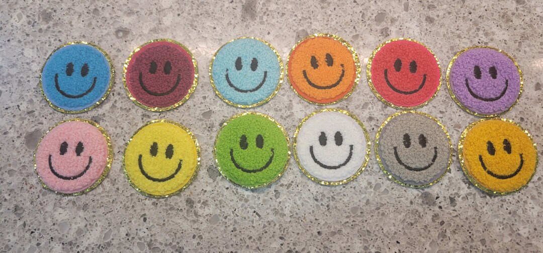 Chenille Smiley Face Patch | Cute Chenille Patches | Patch for Shirt ...
