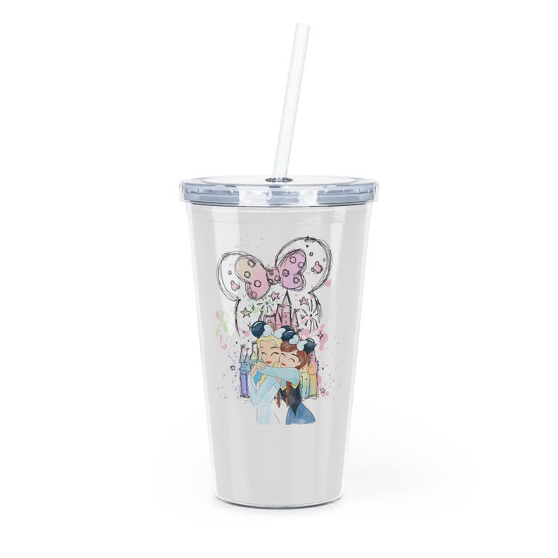 Disney Frozen Kids Tumbler, Plastic Cup With Straw for Children, Elsa ...
