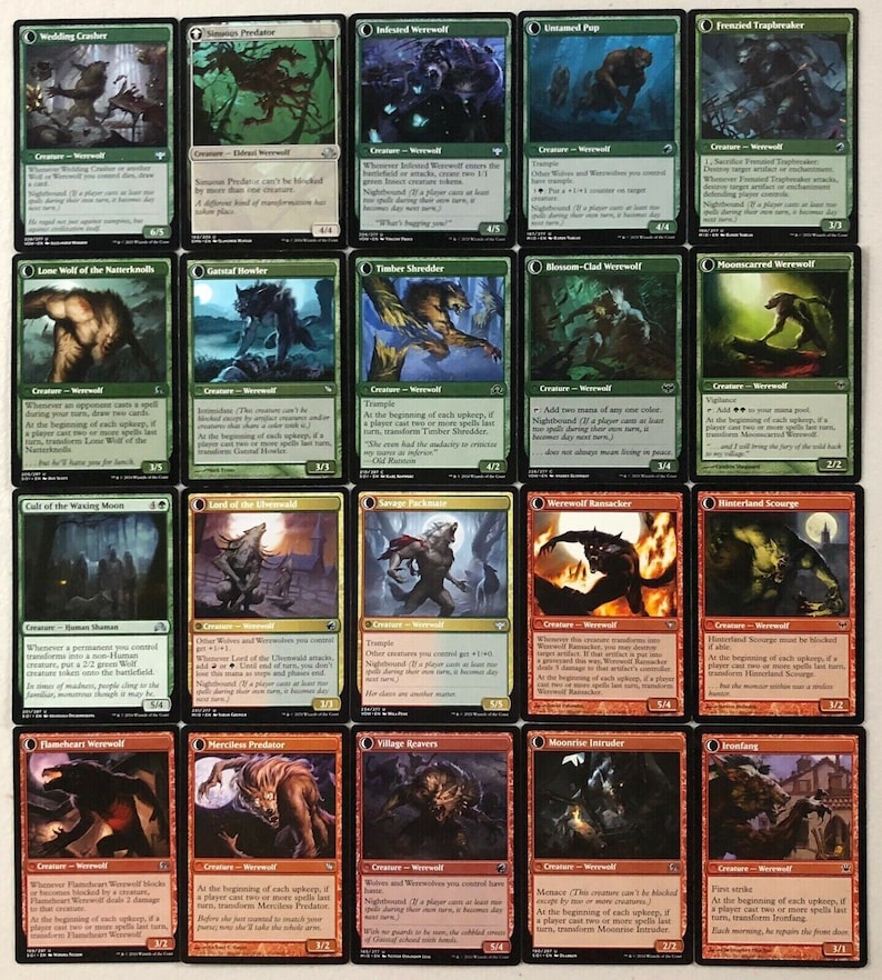 EDH Werewolf Deck Commander MTG Magic the Gathering - Etsy
