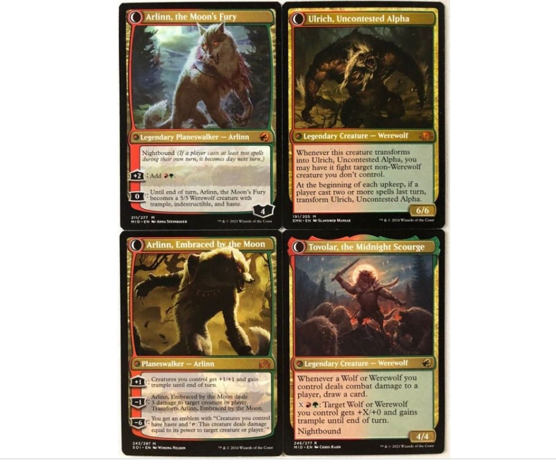 EDH Werewolf Deck Commander MTG Magic the Gathering - Etsy