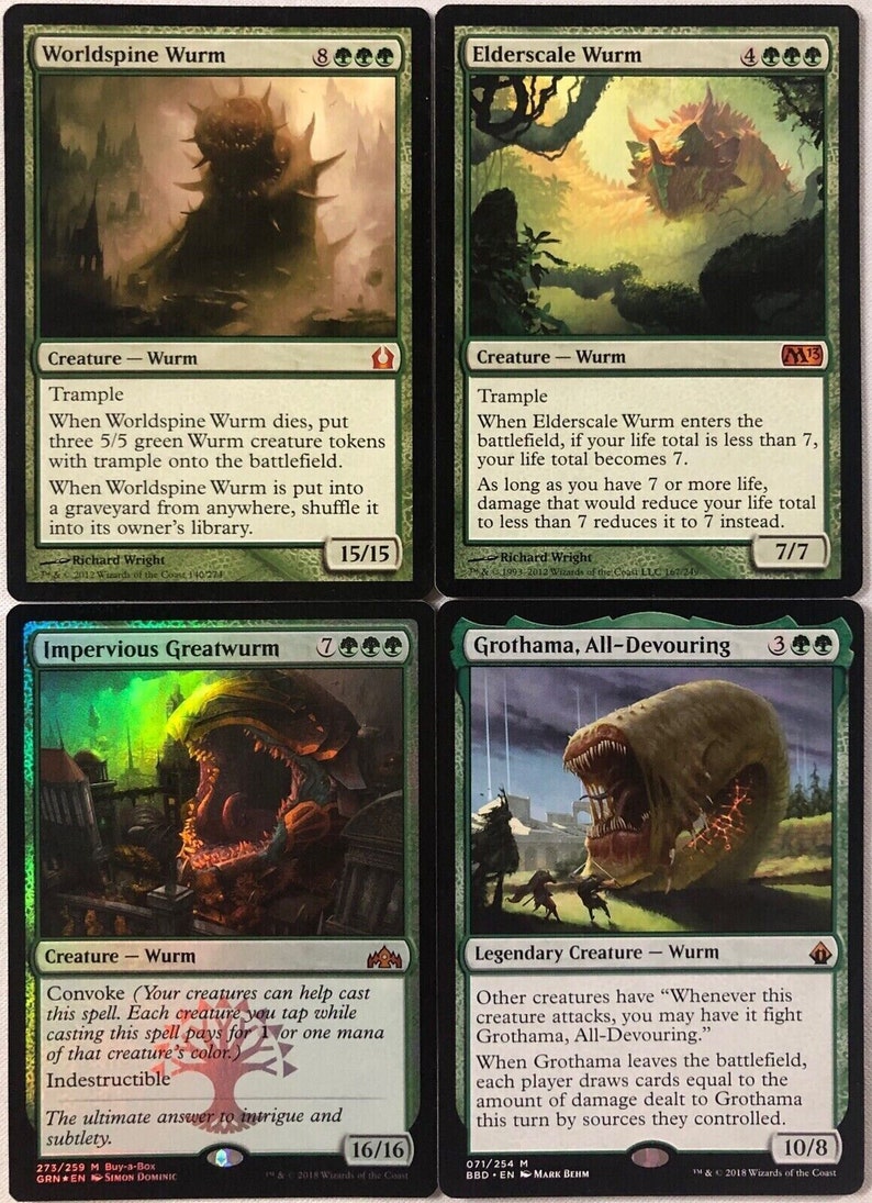 EDH Wurm Deck Commander MTG Magic the Gathering - Etsy