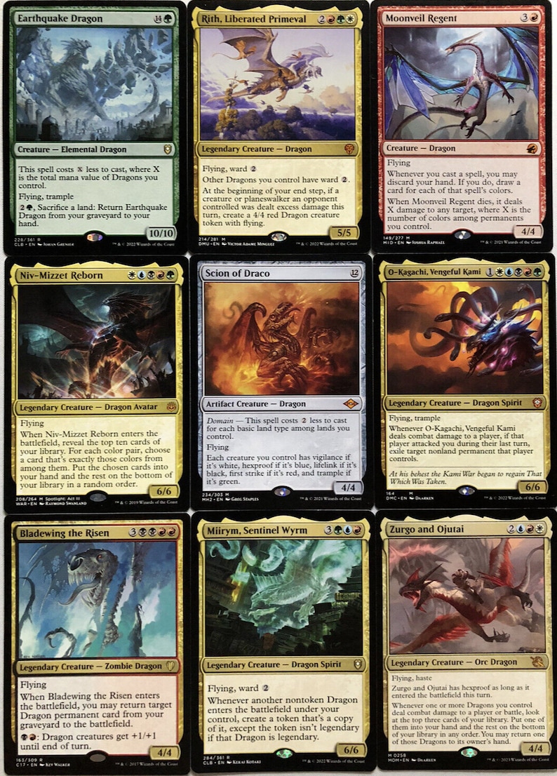 EDH Dragon Deck Commander MTG Magic the Gathering - Etsy