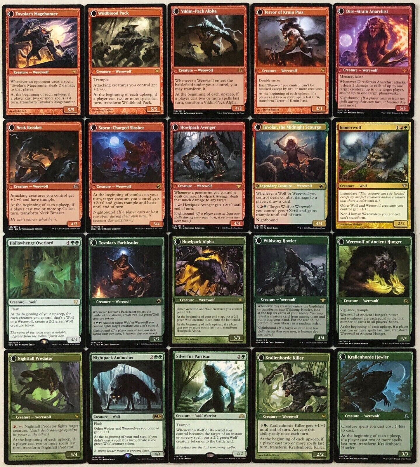 EDH Werewolf Deck Commander MTG Magic the Gathering - Etsy