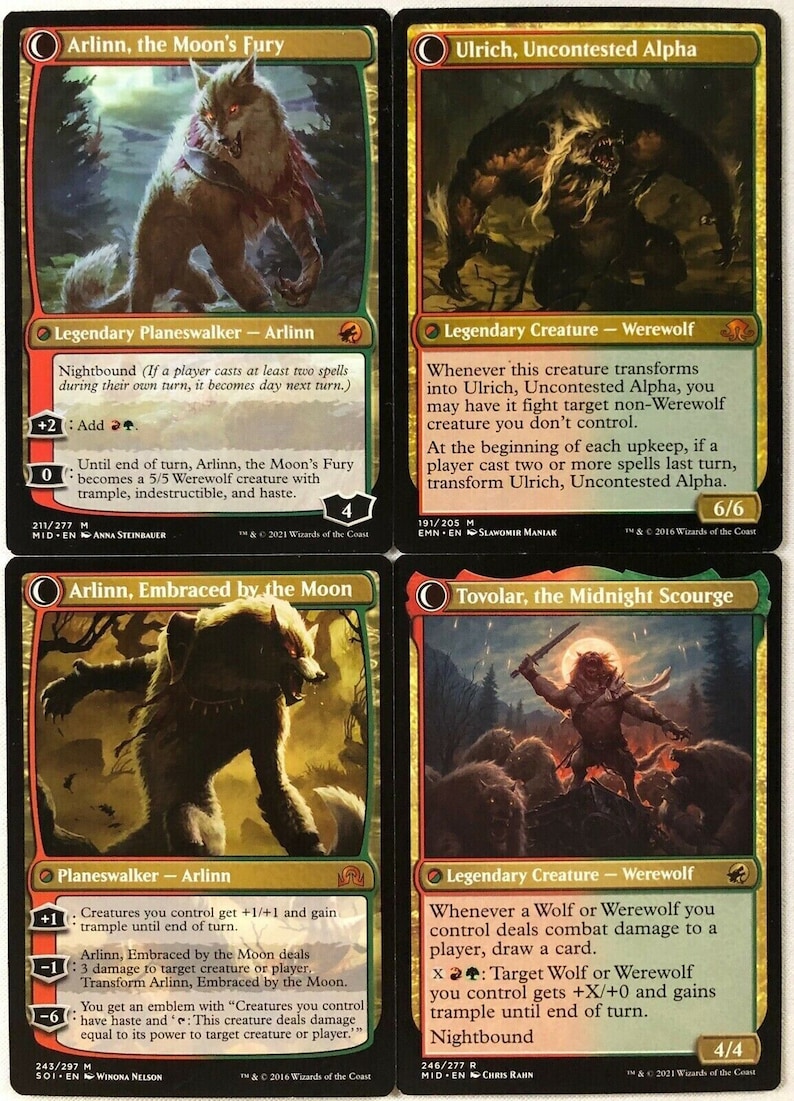 EDH Werewolf Deck Commander MTG Magic the Gathering - Etsy