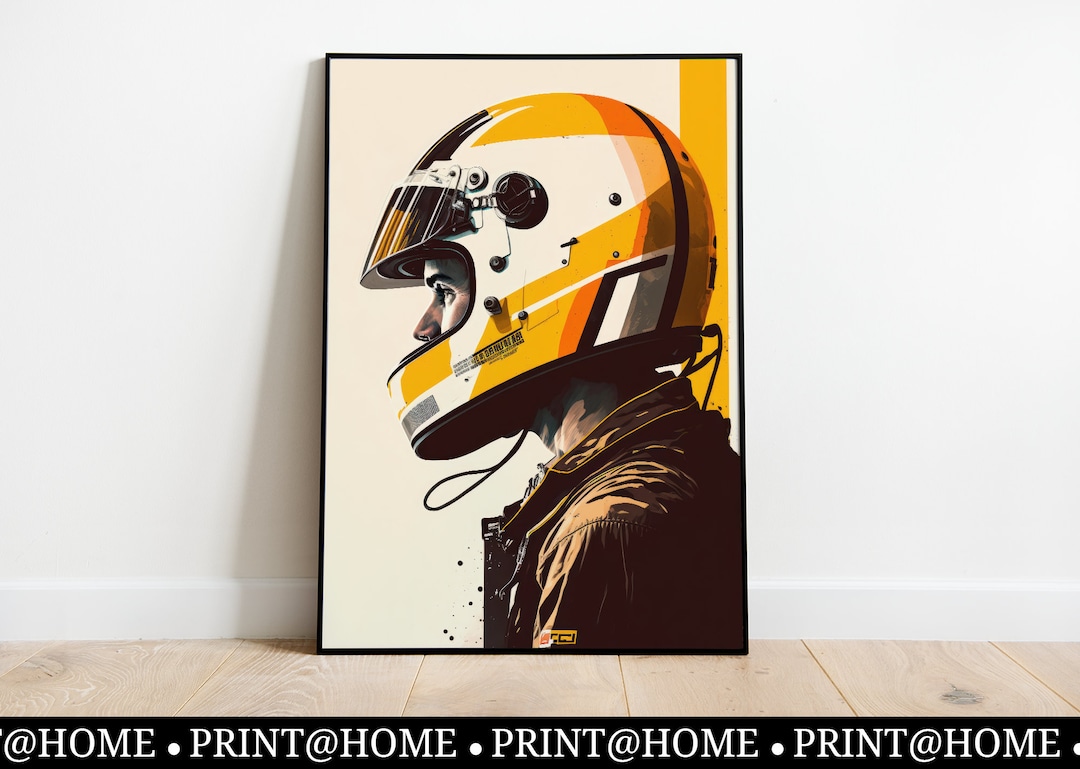 Racing Driver | Profile | Portrait | Helmet | DIGITAL DOWNLOAD - Etsy