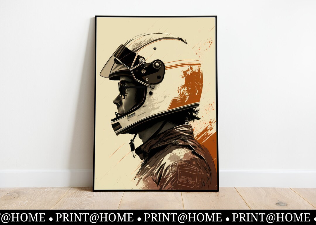 Racing Driver | Profile | Portrait | Helmet | DIGITAL DOWNLOAD - Etsy
