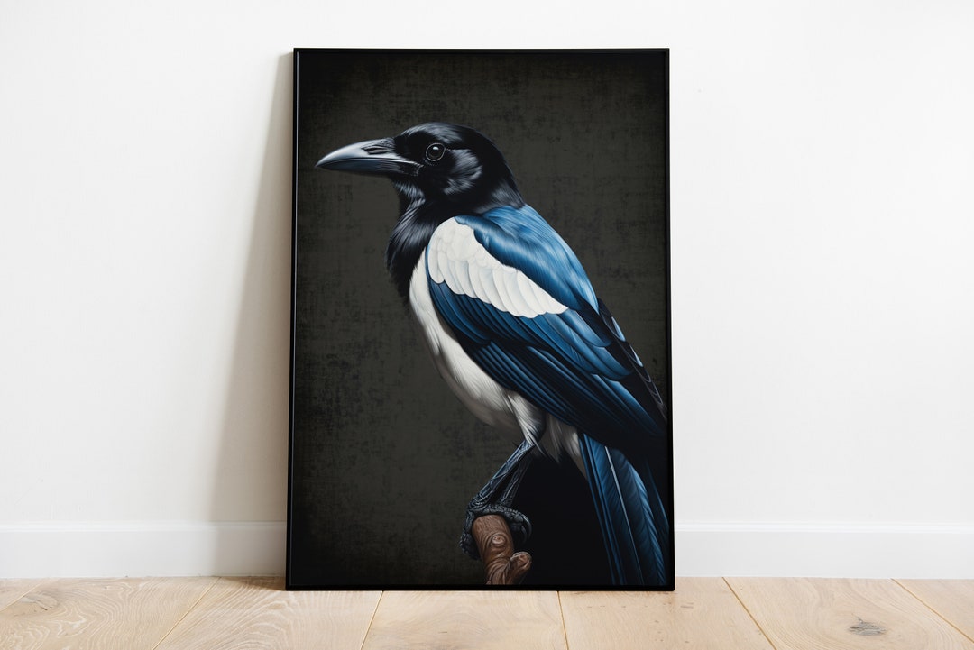 Pica Pica | Magpie | Bird | Portrait | DIGITAL DOWNLOAD - Etsy