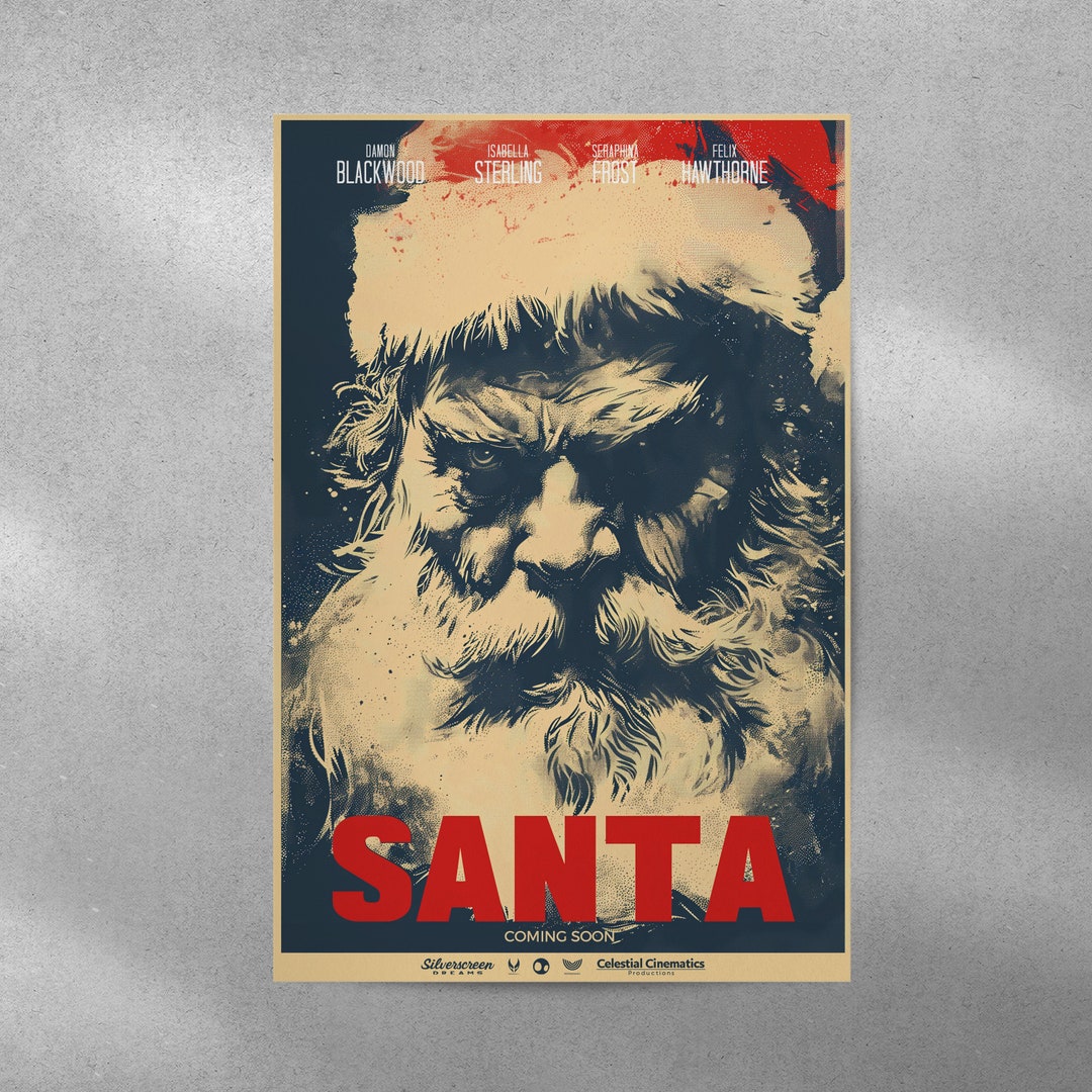 Movie Poster santa DIGITAL DOWNLOAD A3 Posters - Etsy